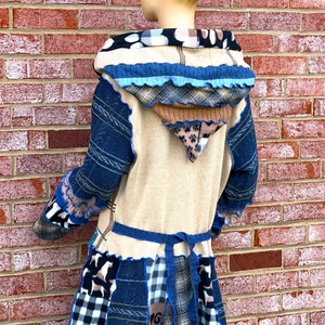 Oversized Patchwork Jacket 2X 3X Upcycled Sweater Hoodie Gift for Dog ...