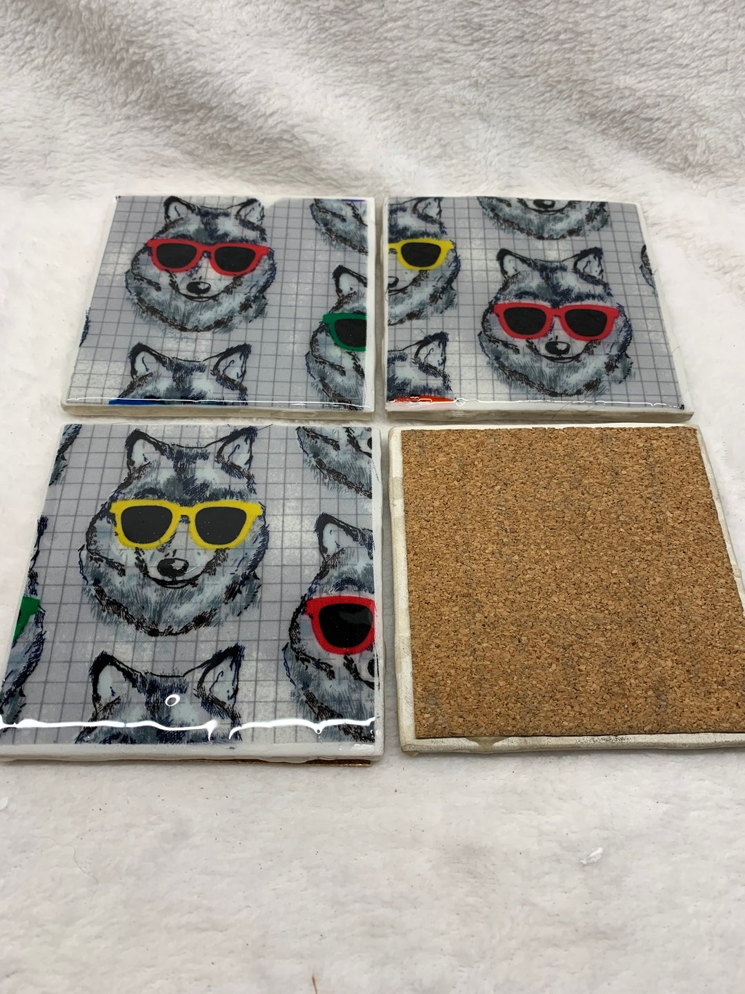 Coasters - Tile - Husky's - Etsy