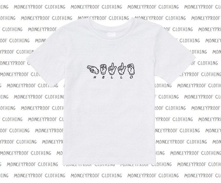 HELLO Sign Language ASL American Sign Language Signed | Etsy