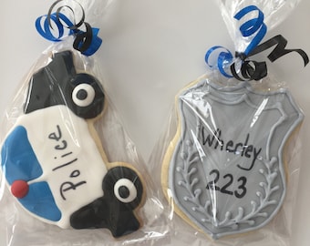 Police car cookies | Etsy
