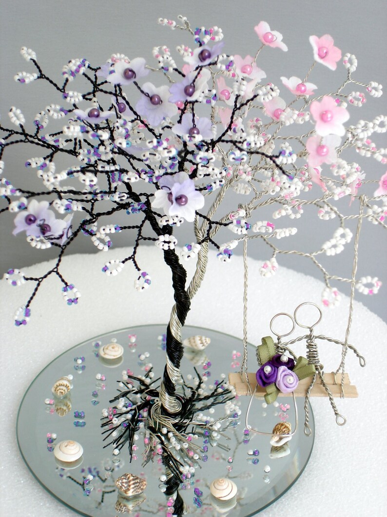 Double Twisted Bead Tree Wedding Centerpiece Anniversary | Etsy