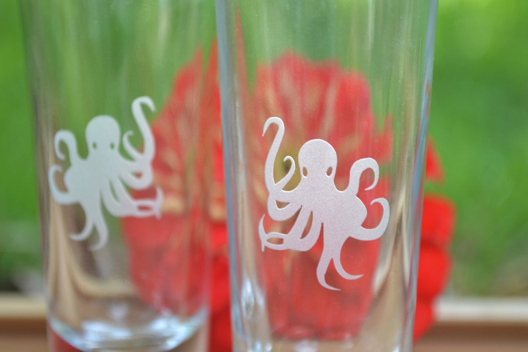 Shot Glasses, Octopus Shot Glasses, Shot Glass, Personalized Shot Glass ...