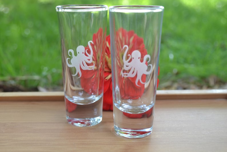 Shot Glasses Octopus Shot Glasses Shot Glass Personalized - Etsy