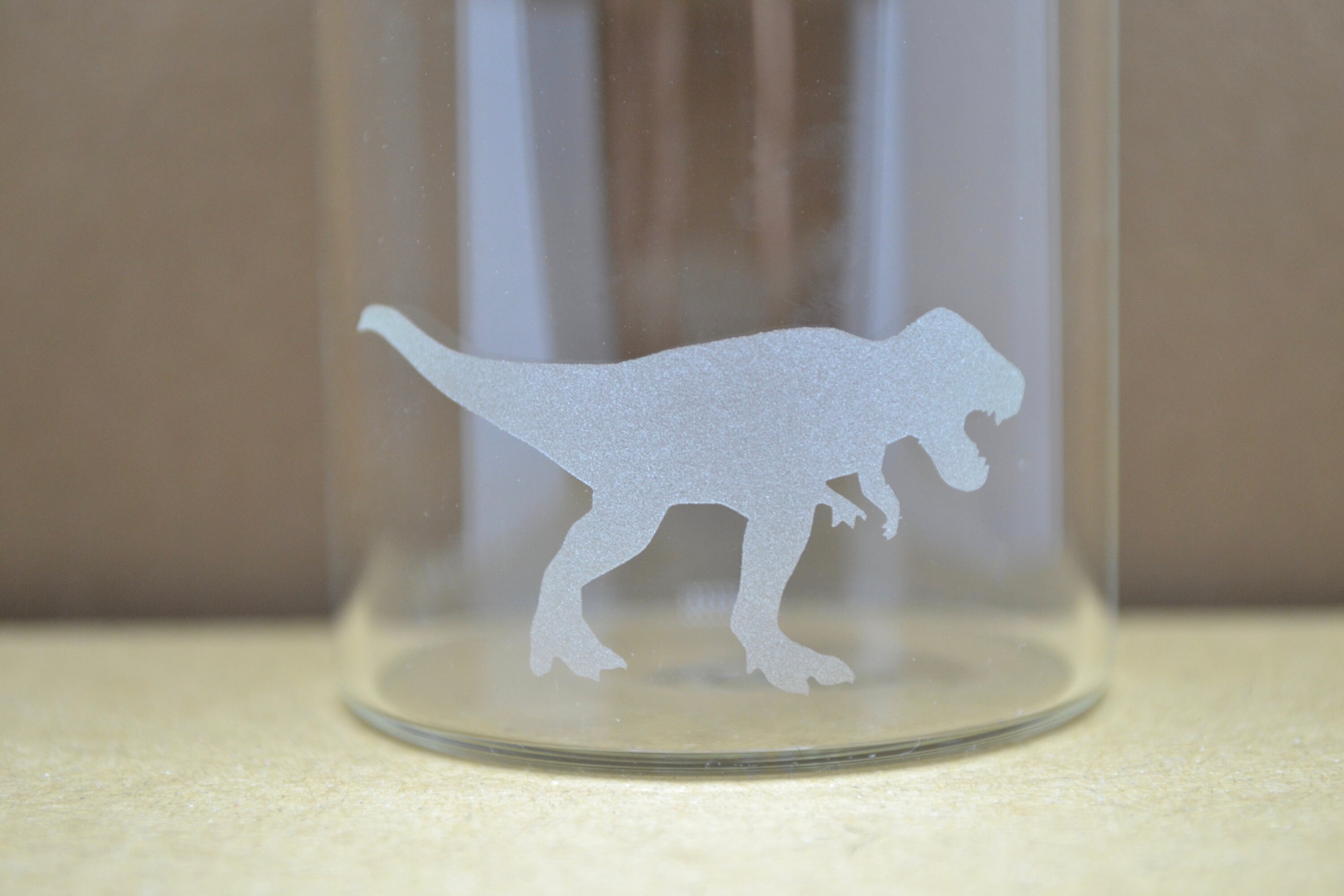 Glass Jar Sand Etched Glass Jar T Rex Stash Jar Stash Jar - Etsy.de