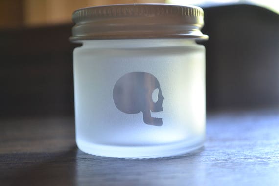 Glass Jar Sandblasted Glass Jar Skull Small Jar Mini Jar | Etsy