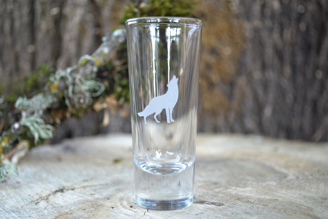 Shot Glass, Wolf Shot Glass, Custom Shot Glass, Personalized Shot Glass ...