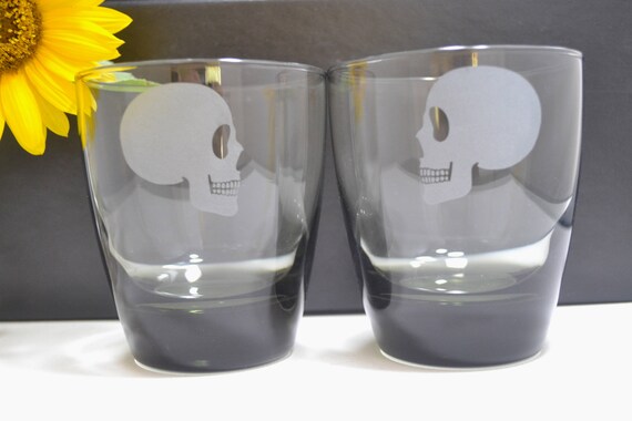 Glass Glasses Custom Drinking Glass Skull Glass Cup Skull | Etsy