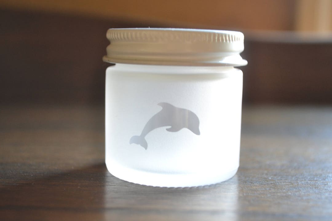 Glass Jar, Sand Etched Glass Jar, Mini Jar, Mini Glass Jar, Small Glass ...