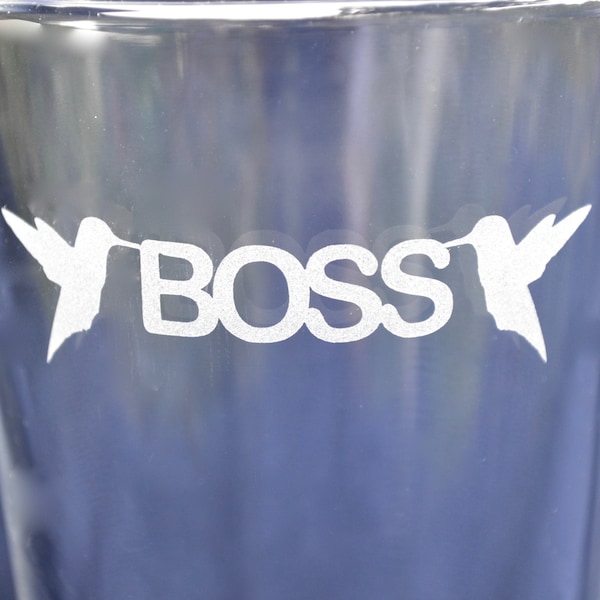 Boss Drinking Glass - Etsy