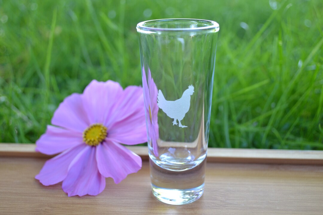 Shot Glass, Chicken Shot Glass, Custom Shot Glass, Personalized Shot ...