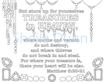 Heaven Coloring Page | Etsy