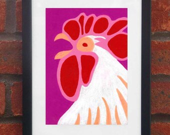 Chicken on the Farm original Pyrography Chicken Art - Etsy