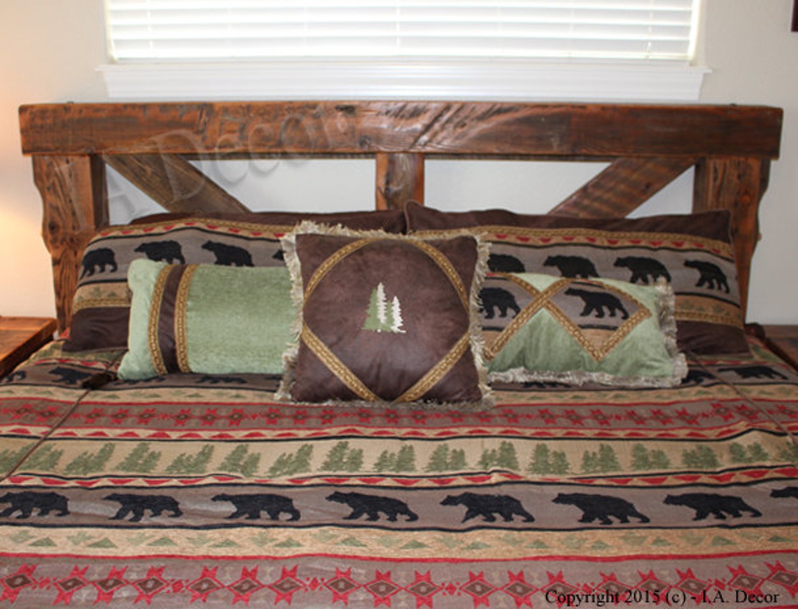 Timber Frame Trestle Bed Rustic Bed Big Timber Bed Queen - Etsy
