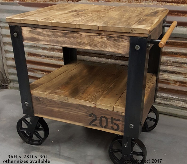 Cart Table Cart Island Factory Cart Table With Large Wheels Similar ...