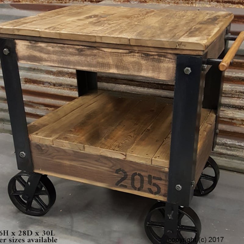 Rustic Bar Cart - Etsy