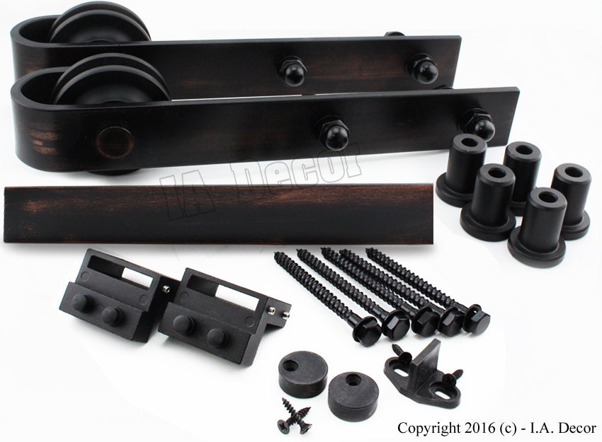 Hand Rubbed Bronze Finish Barn Door Hardware - Noble Sliding Barn Door ...