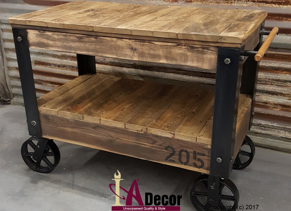 Cart Table Cart Island Factory Cart Table With Large Wheels Similar ...
