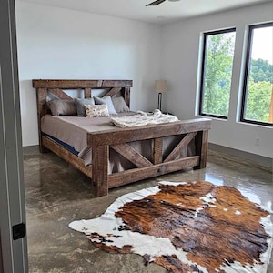 Timber Frame Trestle Bed - Rustic Bed, Big Timber Bed, Queen Bed, King ...