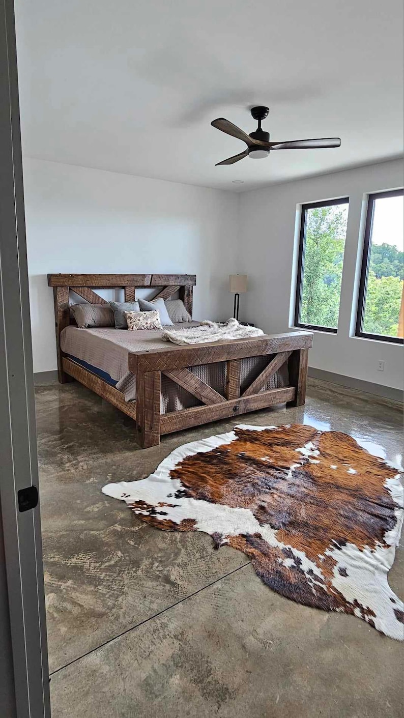 Timber Frame Trestle Bed - Rustic Bed, Big Timber Bed, Queen Bed, King ...