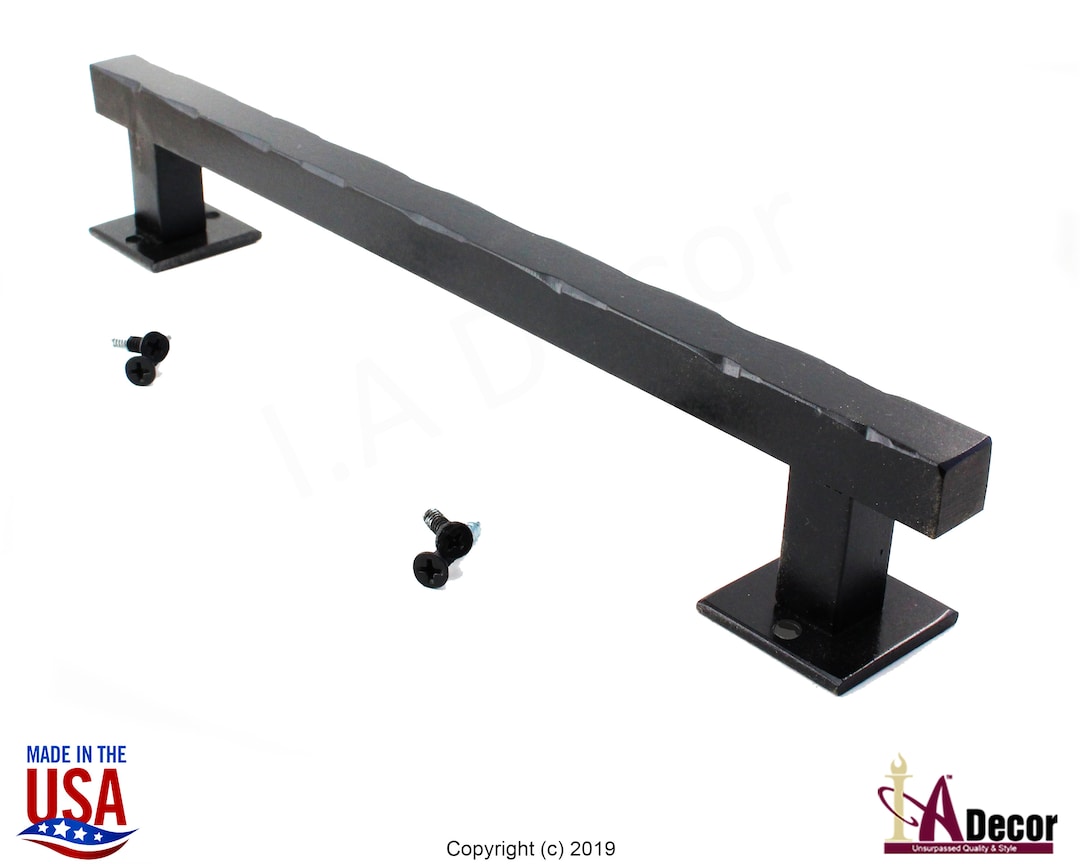 Barn Door Handle Scalloped - 12" or 16" Black Barn Door Pull - Barn ...