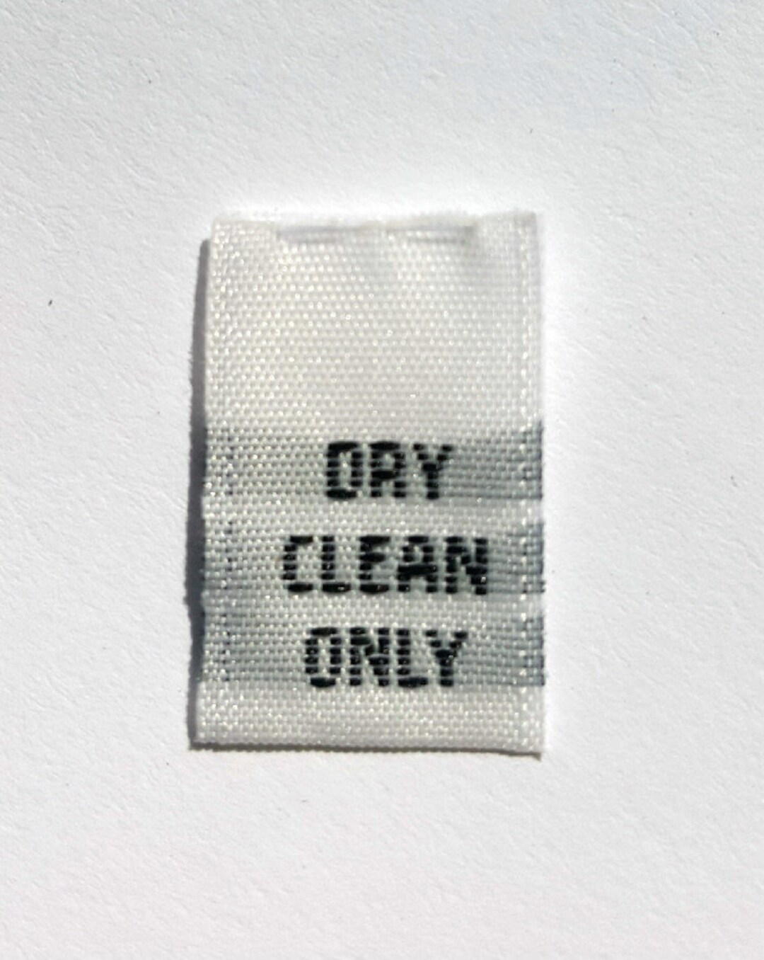 500 Pcs White Woven Folded Clothing Labels, Care Instruction Label ...