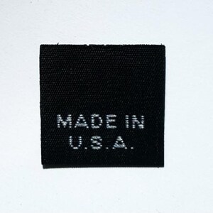 250 Pcs Black Woven Clothing Labels, Care Label - Made in USA - Etsy