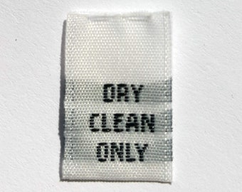 Dry Clean Only Labels - Etsy