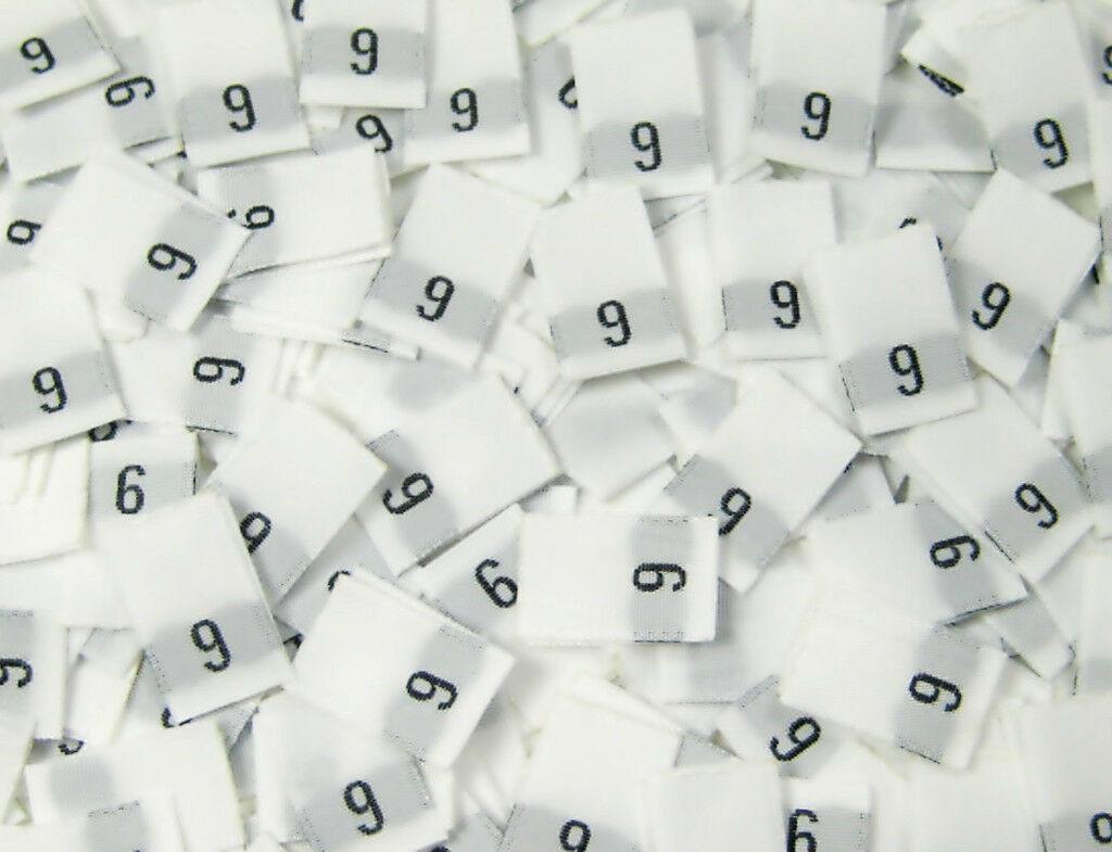 50 Pcs White Woven Sew Clothing Labels, Toddler Size Tags - Size 9 ...