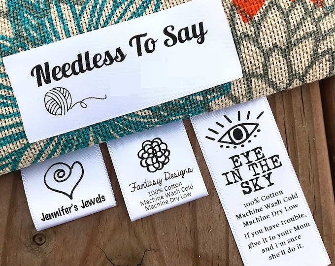 50 Pcs White Woven Clothing Sewing Labels Size Tags Medium - Etsy