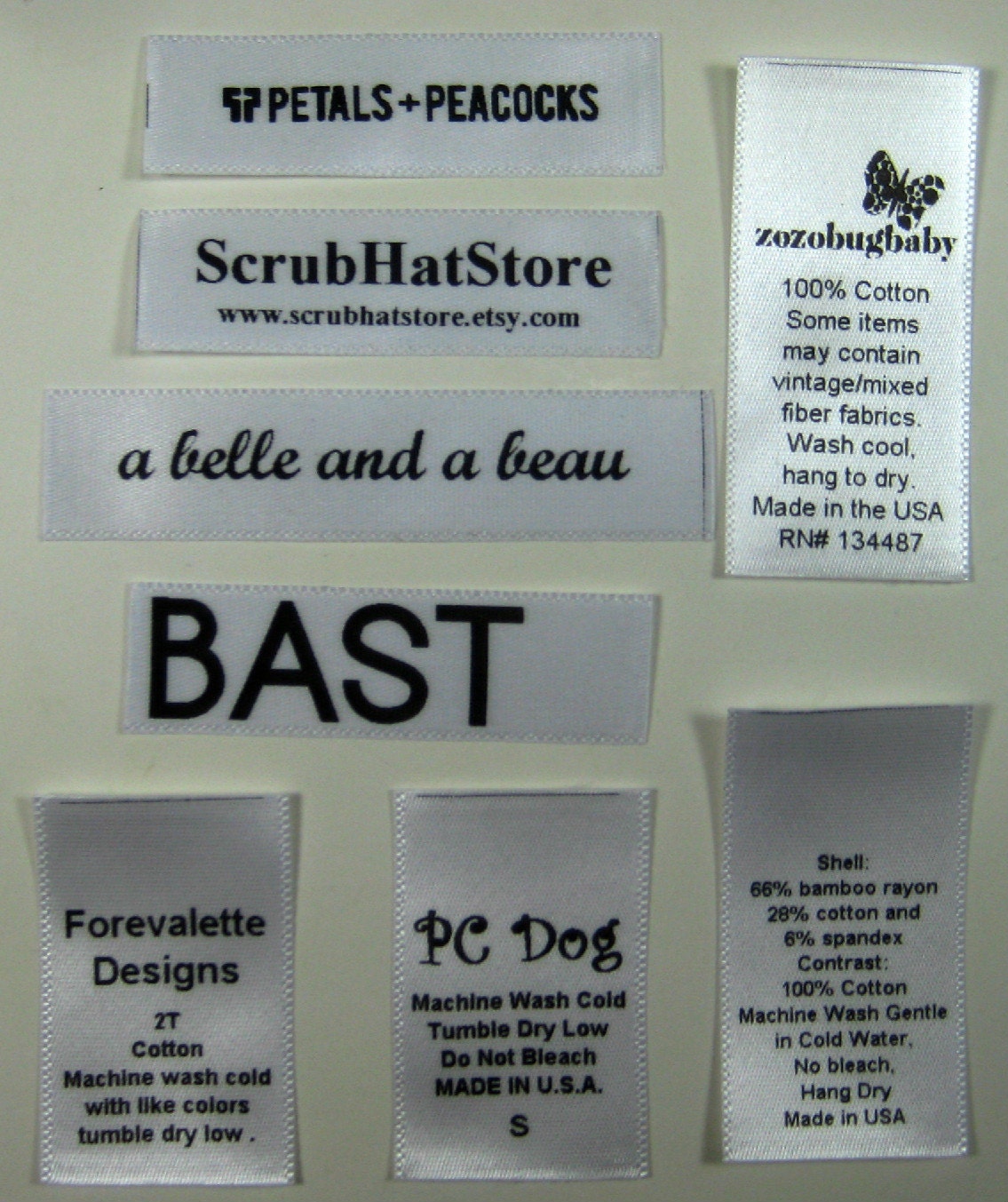 500 Pcs Custom Printed Professional Thermal Clothing Care Tags - Etsy