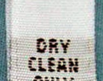 Dry Clean Labels - Etsy