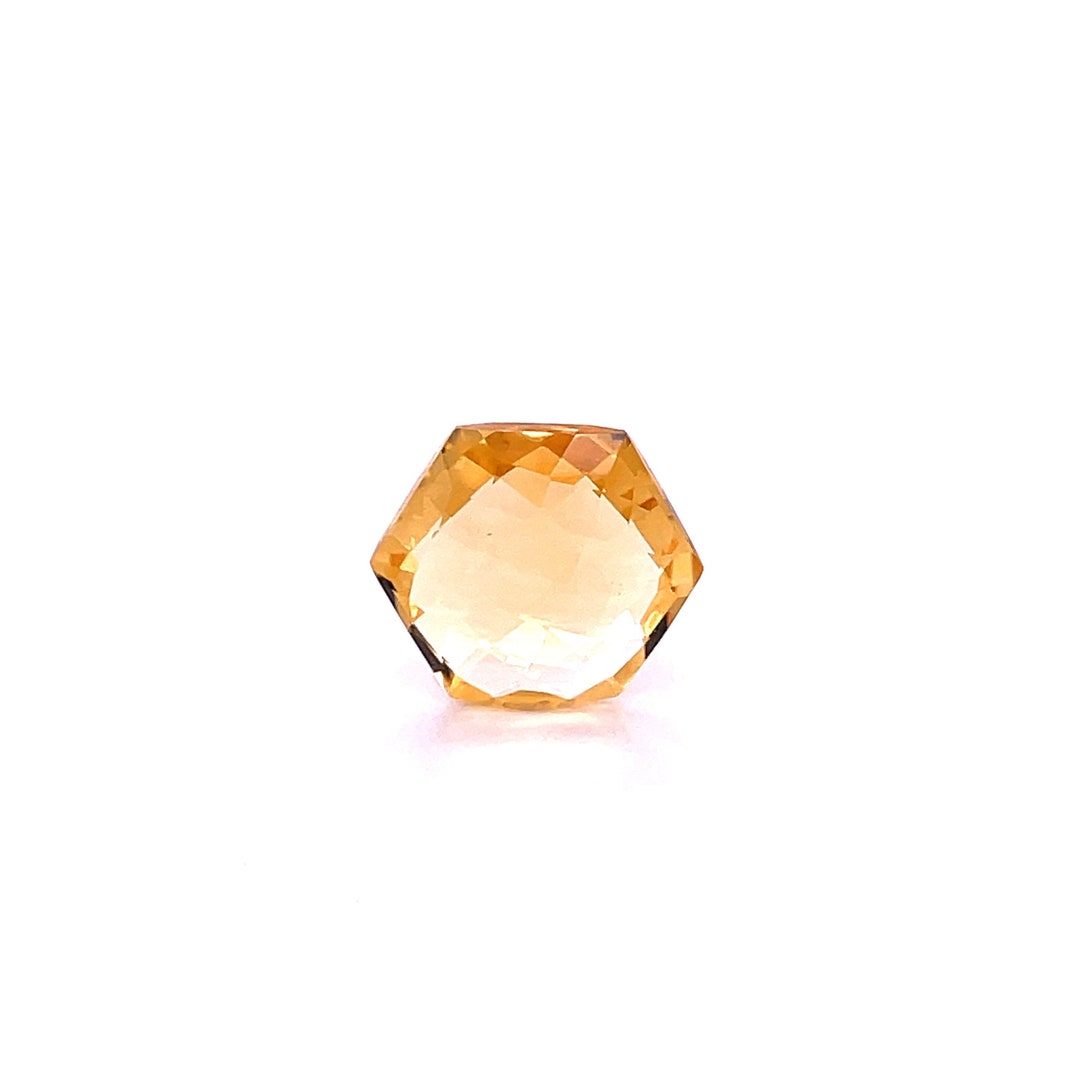 Hexagon Shape Checkerboard Cut Citrine - Etsy