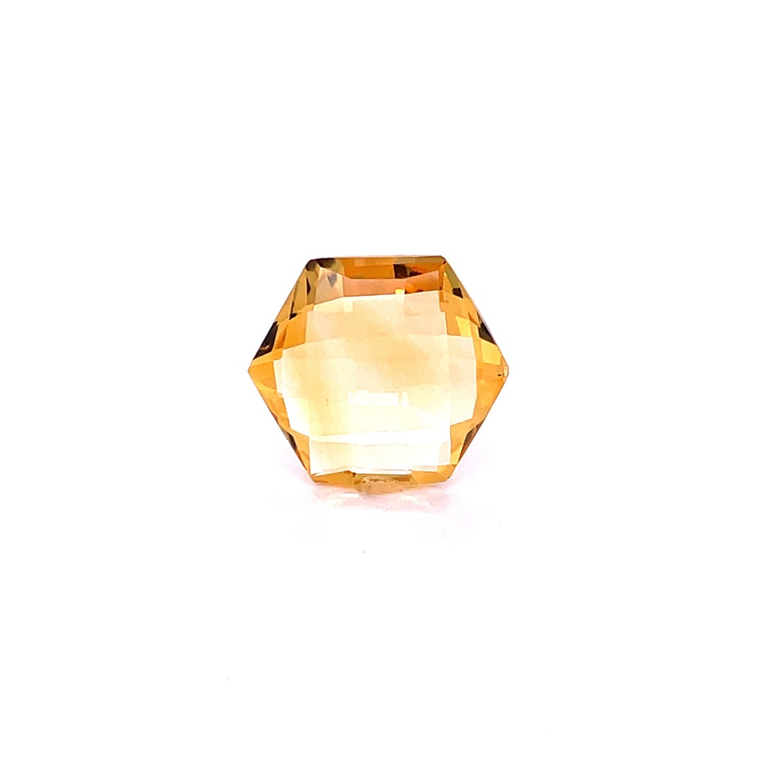 Hexagon Shape Checkerboard Cut Citrine - Etsy