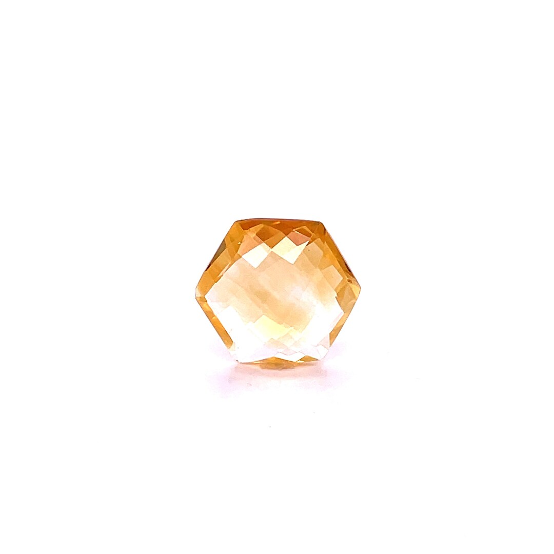 Hexagon Shape Checkerboard Cut Citrine - Etsy