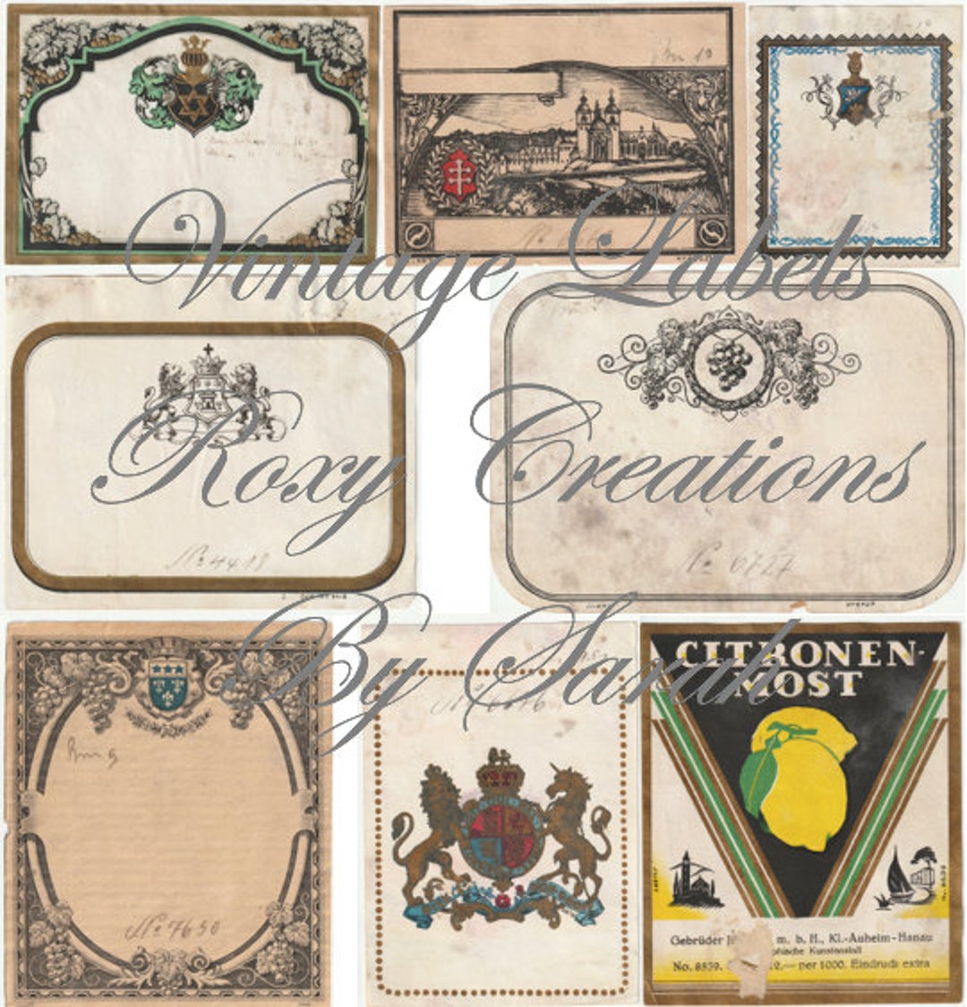Vintage Labels DIGITAL DOWNLOAD - Etsy