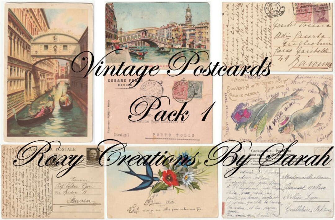 Vintage Postcards Pack 1 DIGITAL DOWNLOAD - Etsy