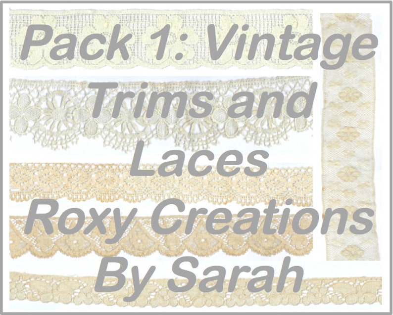 Pack 1 Trims Ribbons & Laces large Pack Printable - Etsy