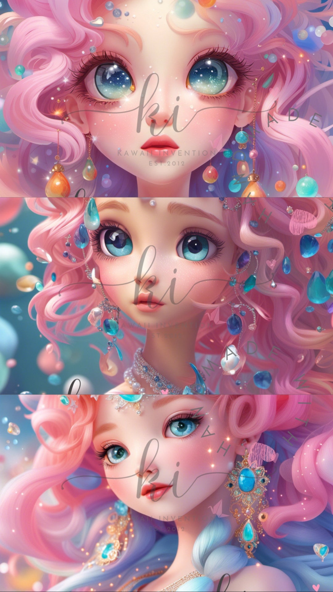 AI Art Pink Princess Digital Download Digital Print High Resolution ...