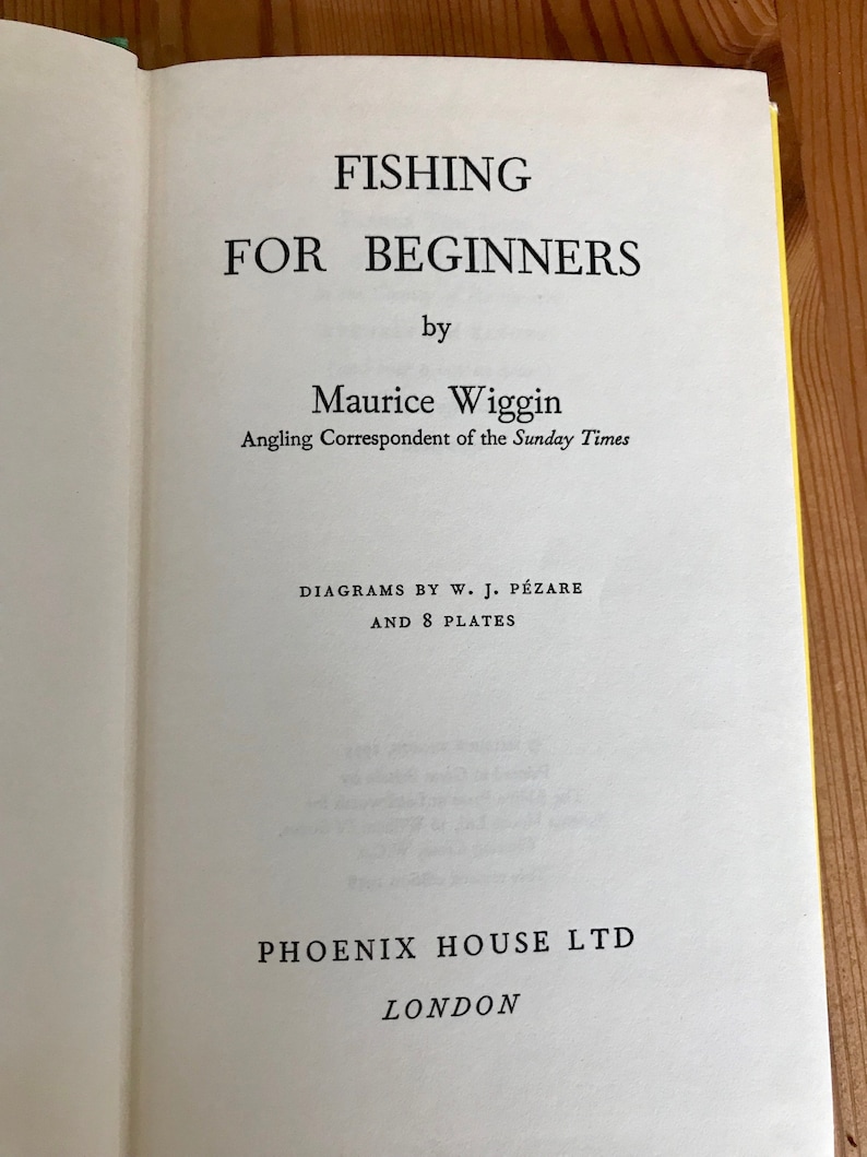 Vintage Angling Book. Fishing for Beginners by Maurice Wiggin. - Etsy