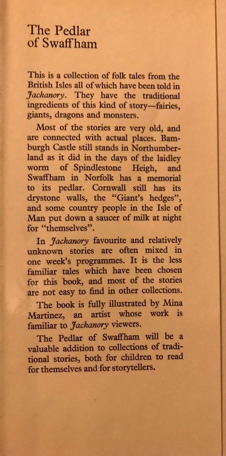 1970's BBC Jackanory Related Book. the Pedlar of Swaffam - Etsy