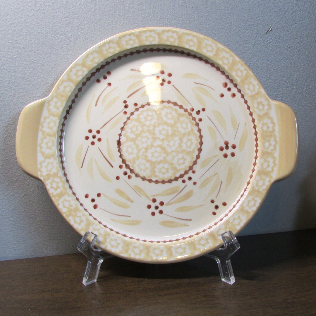 Temp-tations Tara Old World Presentable Oven Ware Cream Pattern Plate ...