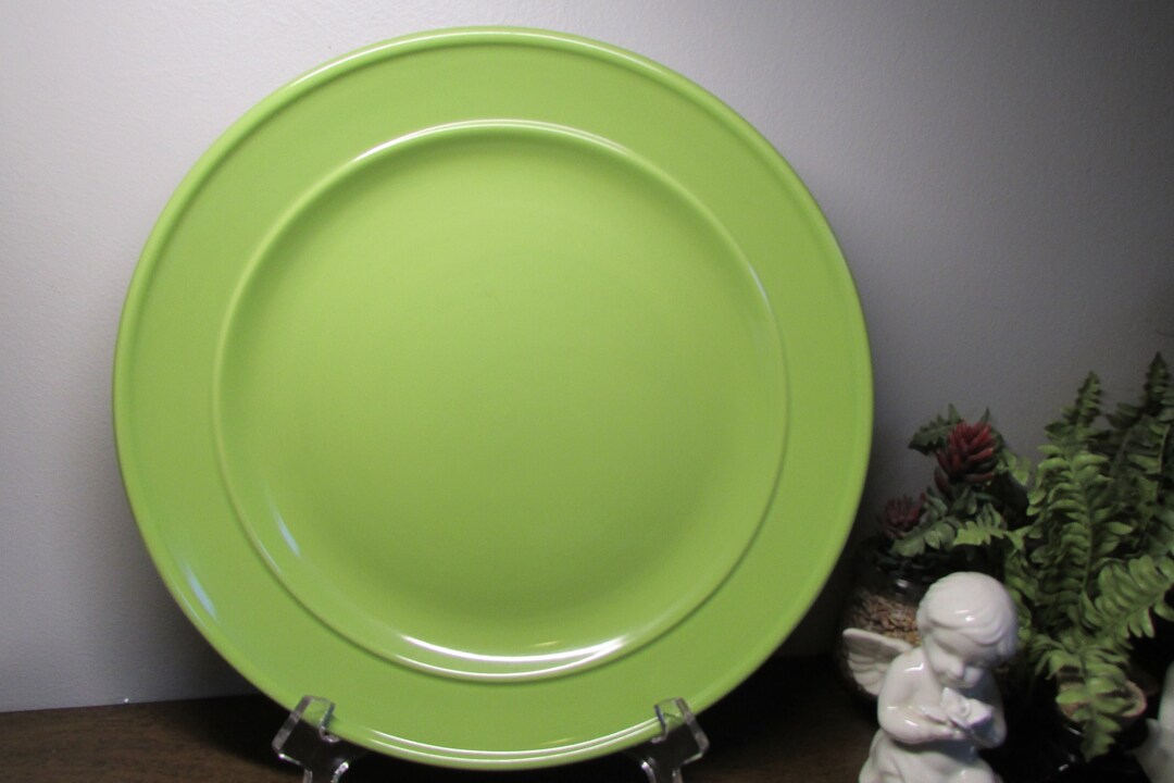 Green China Plate Platter Charger Cake Plate Cookie Plate From - Etsy