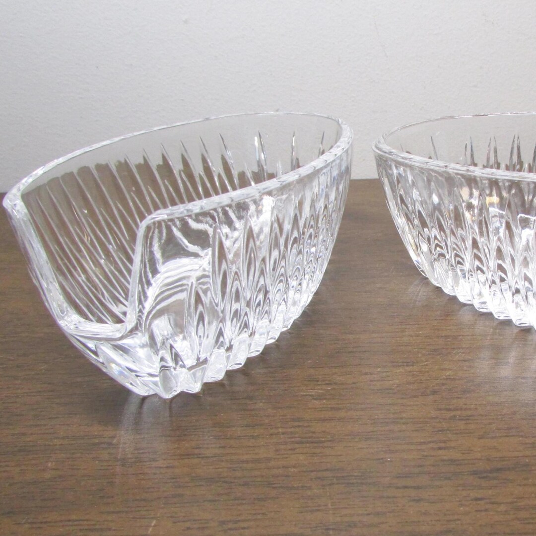 Crystal Clear Glass Silverware Spoon Holder, Set of 2, Serving Buffet ...