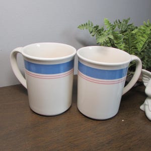 Corning Corelle Colonial Blue Pattern Mug Style Cups Set of 2 Made in ...