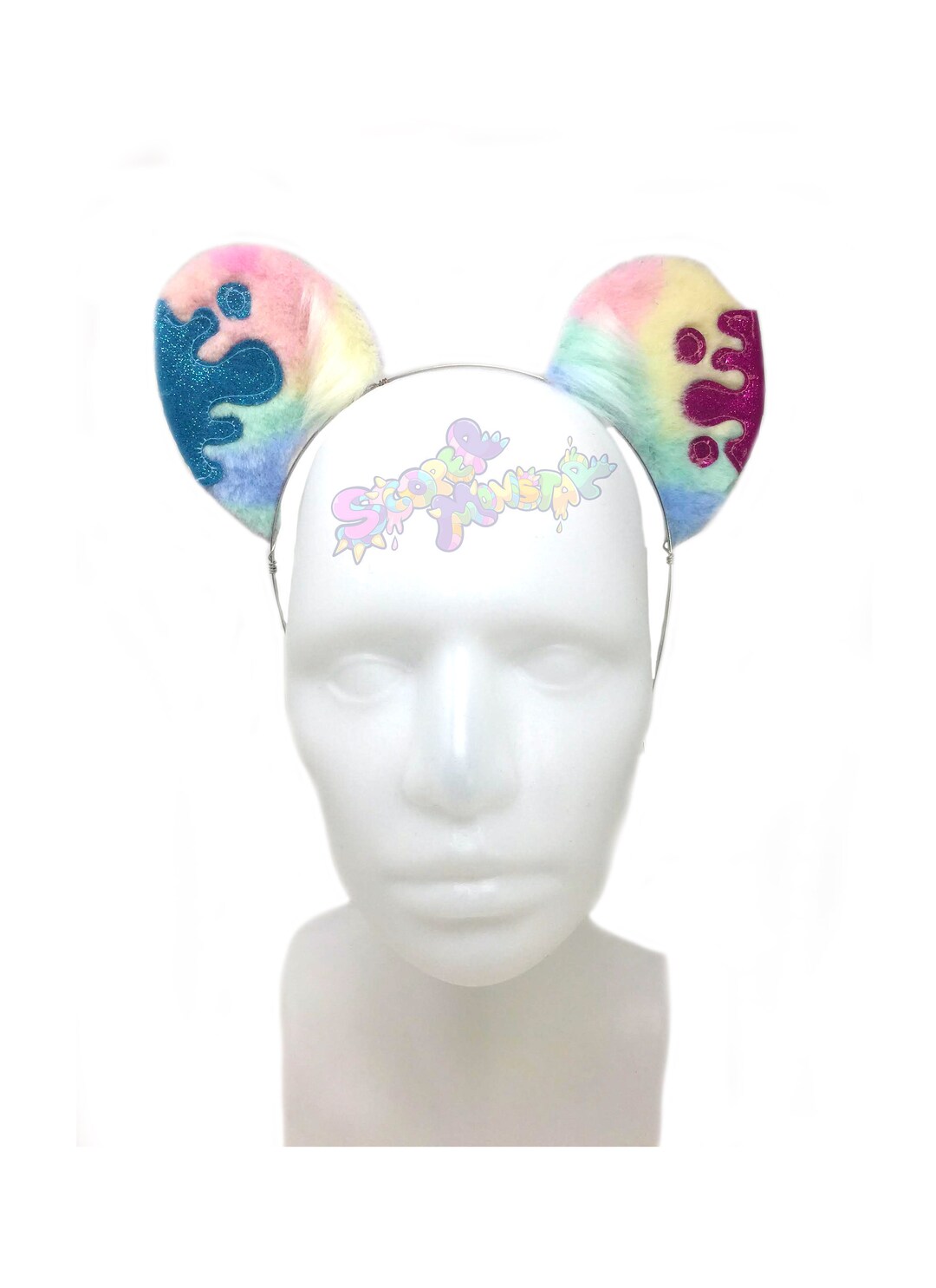 Pastel Rainbow Gloomy Bear Ears - Cosplay - Furry Ears - Etsy