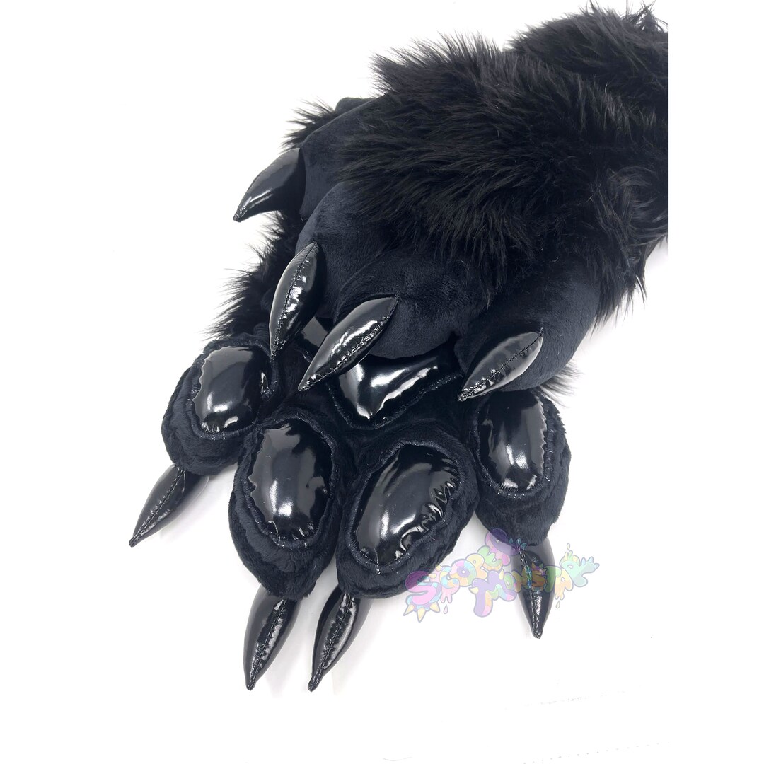 Black Furry Paws Therian Gear Cosplay Paws - Etsy