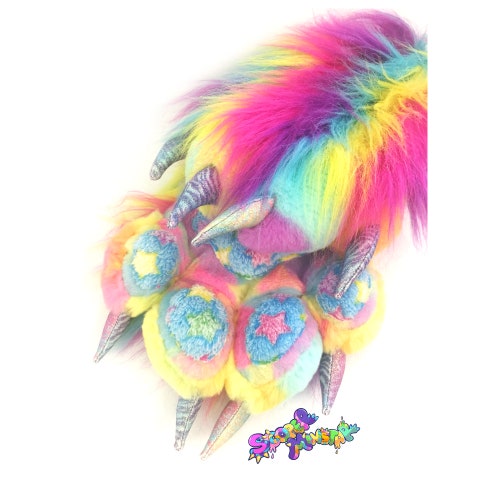 Rainbow Raver Paws Cosplay Furry - Etsy