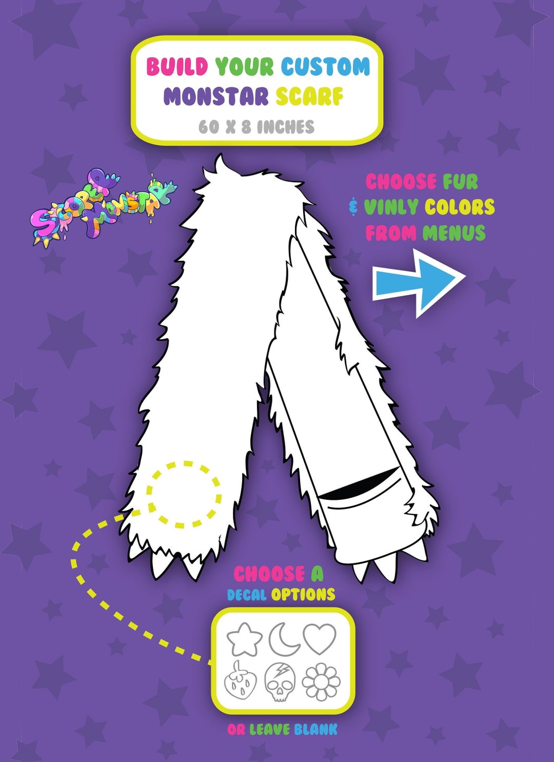 Custom Monstar Scarf - Cosplay - Furries - Etsy