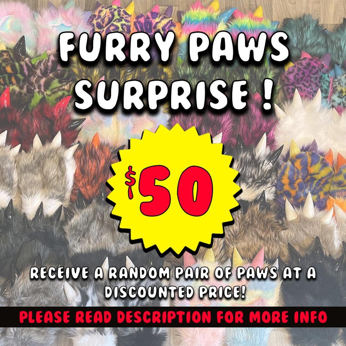 Furry Paws on Sale! - Cosplay Paws - Furry Paws - Therian Gear - Animal ...