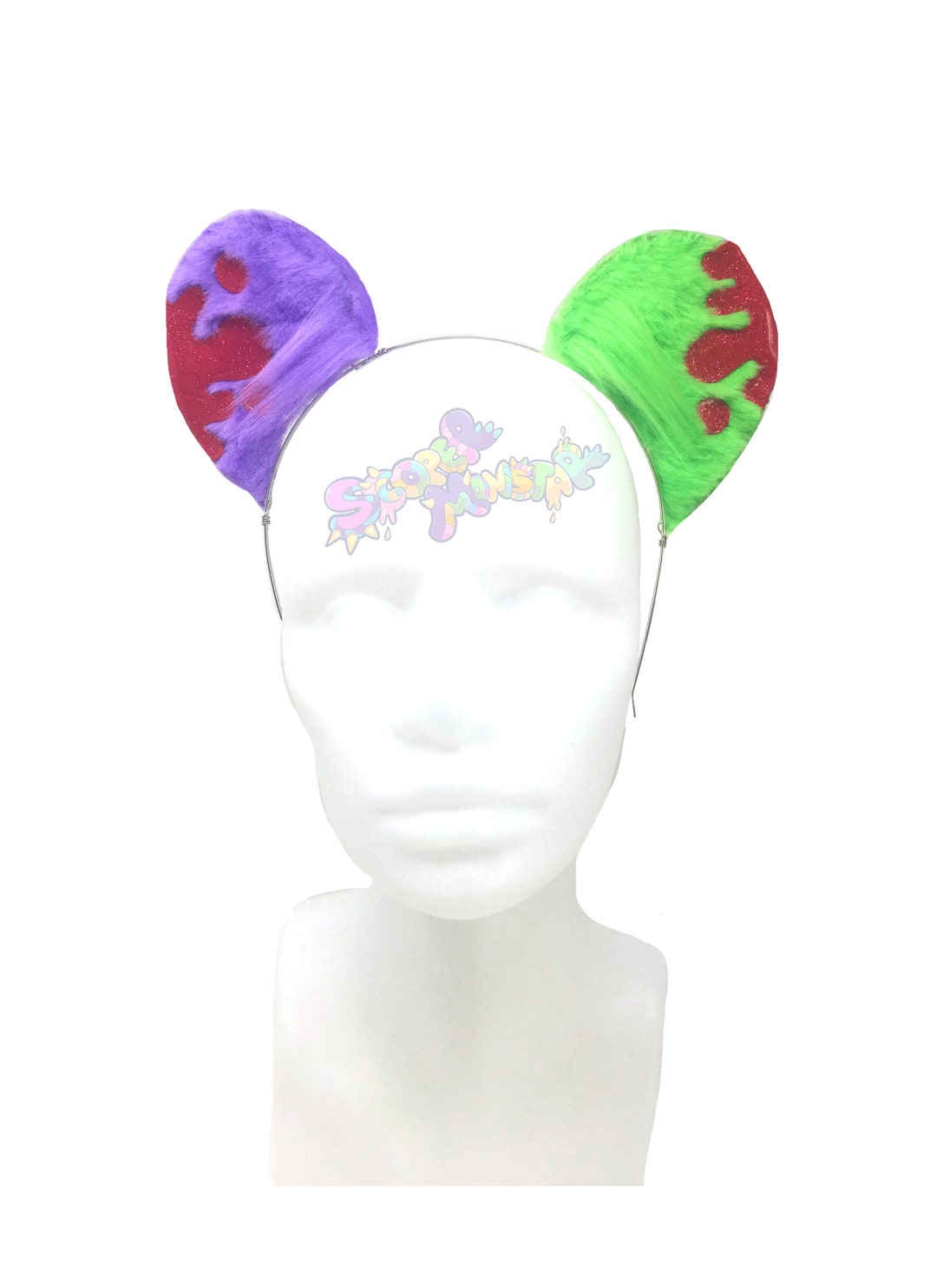 Purple & Green Zombie Ears - Cosplay - Furry Ears - Etsy